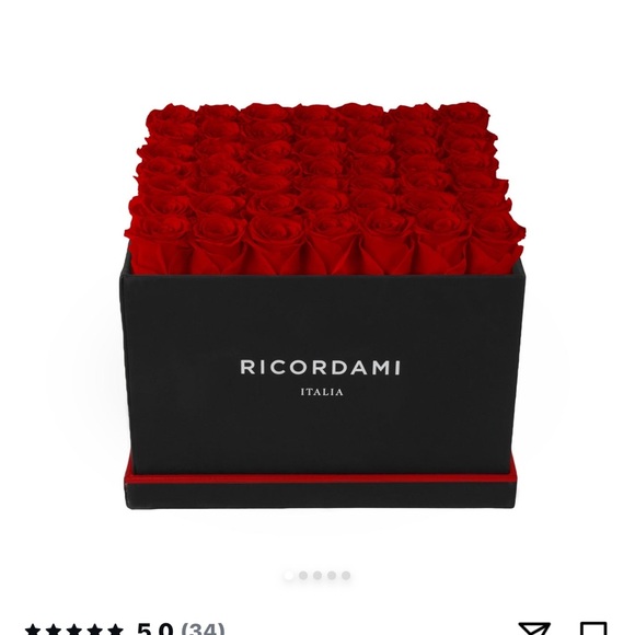 Other | Ricordami Red Roses In Black Box | Poshmark